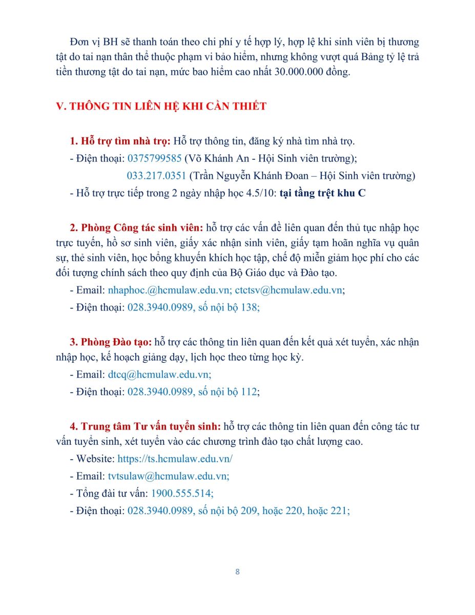 Hướng dẫn thủ tục nhập học khóa 47